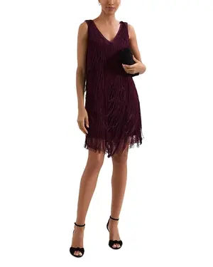 PHASE EIGHT Fringe Mini Dress