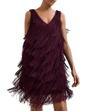 PHASE EIGHT Fringe Mini Dress