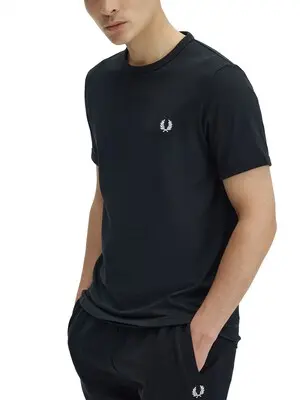 Fred Perry T-shirt With Logo - Black