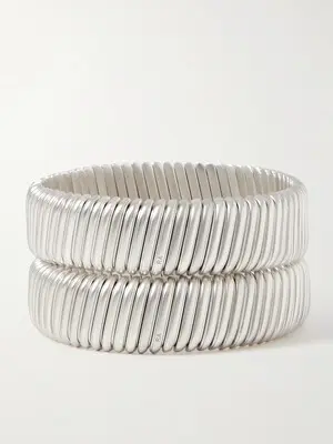 ROXANNE ASSOULIN Two-tone Beaded Bracelets Set Of Two - Silver