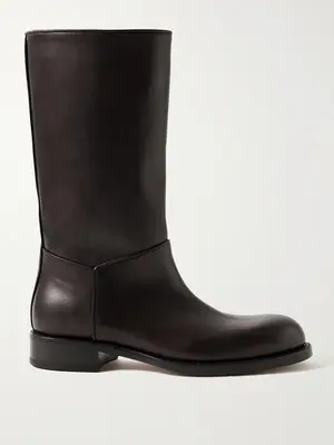THE ROW Nobilis Leather Ankle Boots