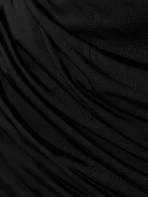 GANNI Asymmetric Draped Satin-jersey Top