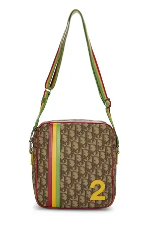 Dior Rasta Trotter Coated Canvas Shoulder Bag - Brown