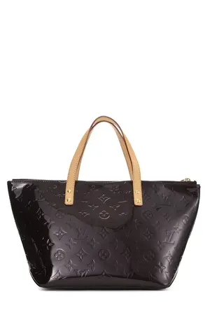 LOUIS VUITTON Amarante Monogram Vernis Bellevue Tote - Burgundy