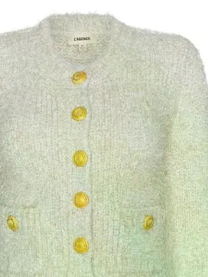 L'Agence Una Button Cardigan - Neutrals