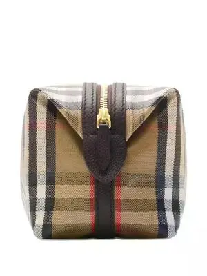 Burberry Highlands Travel Pouch Jacquard Check