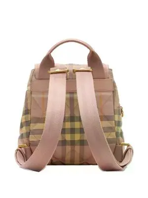 Burberry Horseshoe Quilted Check Mini Backpack - Pink