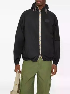 Burberry Check Detail Hooded Jacket