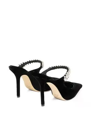 JIMMY CHOO Bing 100 Crystal-embellished Heeled Mules - Black