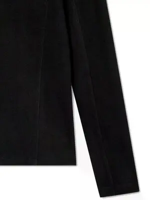 STUDIO TOMBOY Long-sleeve Turtleneck Top With Fleece Lining - Black