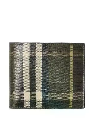 Burberry Check Bifold Wallet - Green