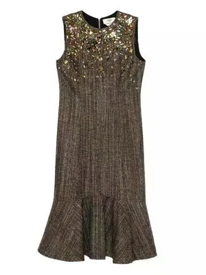 Fendi Embellished Ruffled Dress