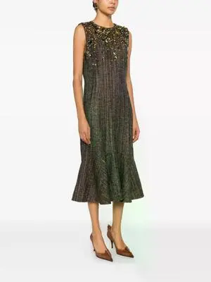 Fendi Embellished Ruffled Dress