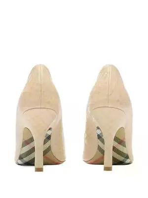 Burberry Quilted Check Leather Pumps