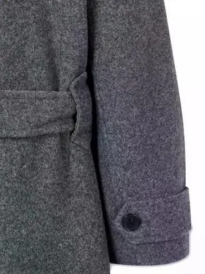 STUDIO TOMBOY High Collar Belted Coat - Grey