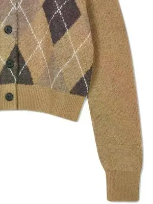 STUDIO TOMBOY Argyle Cardigan - Neutrals
