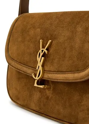 Saint Laurent Solferino Suede Shoulder Bag - Brown