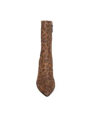 L'Agence Severine Leopard Print Stretch-suede Boots - Leopard Suede