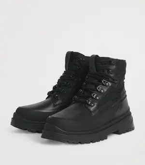 Canada Goose Leather Waterproof High Top Boots - Black