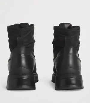 Canada Goose Leather Waterproof High Top Boots - Black