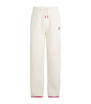 Casablanca Wool Waffle Sweatpants - White