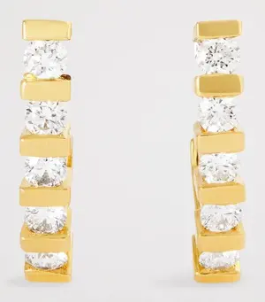 JENNIFER MEYER Edith Diamond Bar Stud Earrings