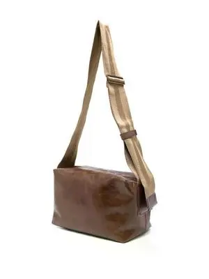 UMA WANG Faux Leather Shoulder Bag - Brown