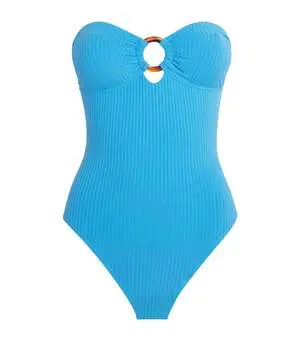 Melissa Odabash Bandeau One-piece Swimsuit - Blue