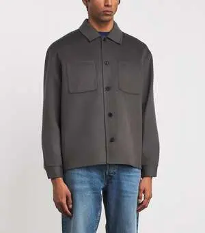 FRAME Wool Overshirt - Grey