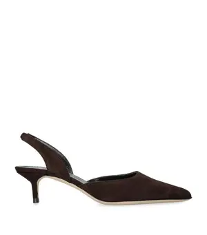Suede Slingback Pumps