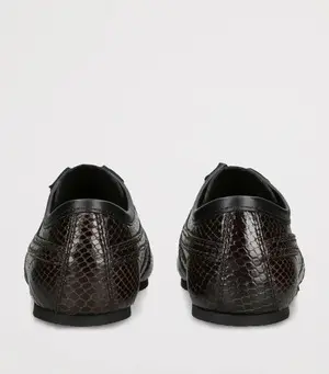 Dries Van Noten Leather Snakeskin-effect Dustin Sneakers
