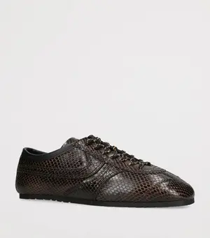 Dries Van Noten Leather Snakeskin-effect Dustin Sneakers