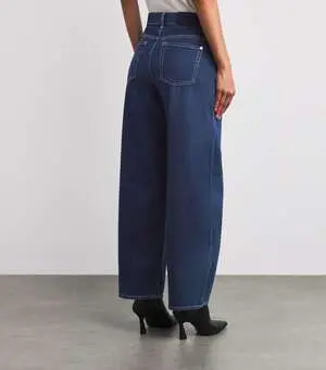 7 For All Mankind Bonnie Curvilinear Barrel-leg Jeans - Blue
