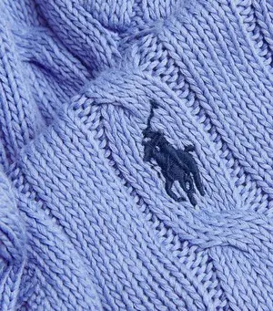 Polo Ralph Lauren Pima Cotton V-neck Julianna Sweater - Blue