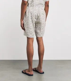 Frescobol Carioca Felipe Linen Shorts - Blue