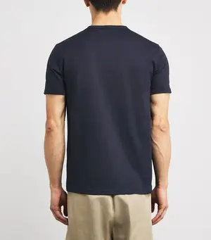 Fred Perry Cotton Ringer Logo T-shirt - Navy