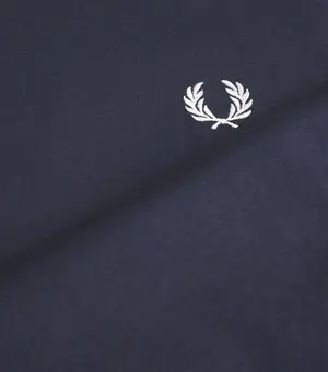 Fred Perry Cotton Ringer Logo T-shirt - Navy