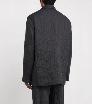 Simkhai Crinkled Pinstripe Suit