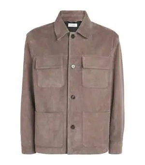 FRAME Suede Overshirt - Brown