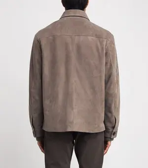 FRAME Suede Overshirt - Brown