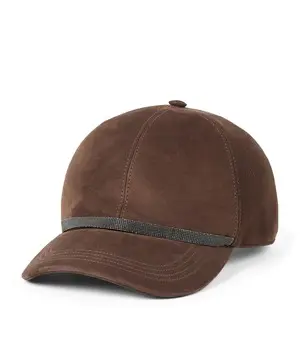 Brunello Cucinelli Suede Baseball Cap - Brown