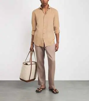 Frescobol Carioca Linen-cotton Oscar Trousers