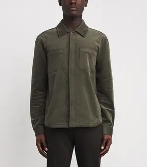 Paige Corduroy Patch-pocket Shirt Jacket
