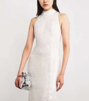 Jenny Packham Silk Sequinned Benue Gown - White