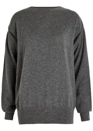 LISA YANG Othelia Cardigan-effect Cashmere Jumper - Grey