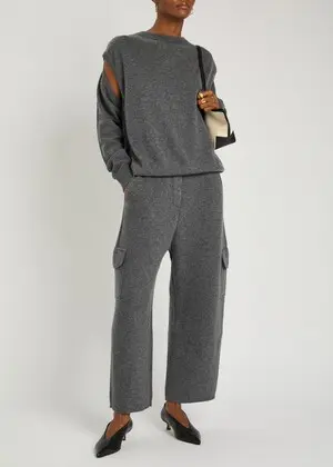 LISA YANG Othelia Cardigan-effect Cashmere Jumper - Grey