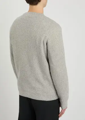 John Smedley Oxnard Cashmere And Wool-blend Jumper - Light Grey