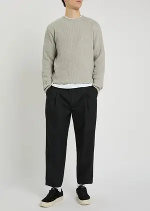 John Smedley Oxnard Cashmere And Wool-blend Jumper - Light Grey