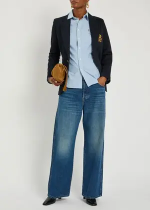 Polo Ralph Lauren Logo-embroidered Cotton Shirt - Light Blue
