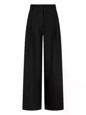 STUDIO TOMBOY Fleece Lined Pleated Trousers - Black